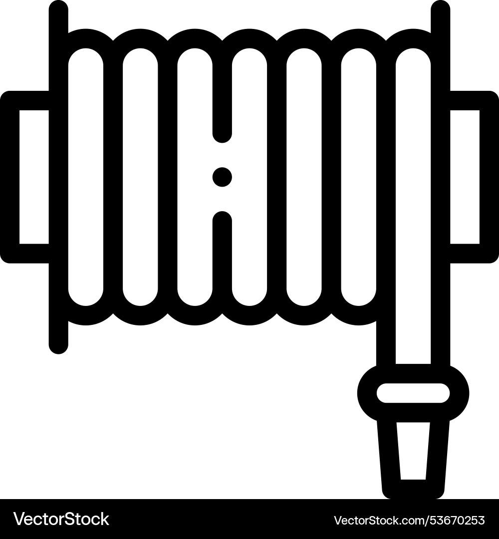 Fire hose icon thin linear style design isolated Vector Image