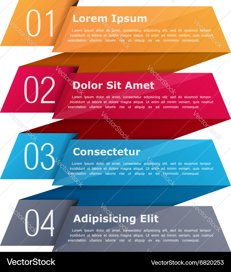Four steps infographics Royalty Free Vector Image