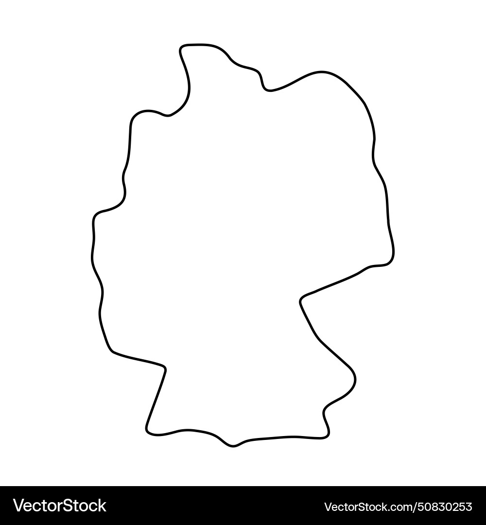 Germany simplified outline map Royalty Free Vector Image