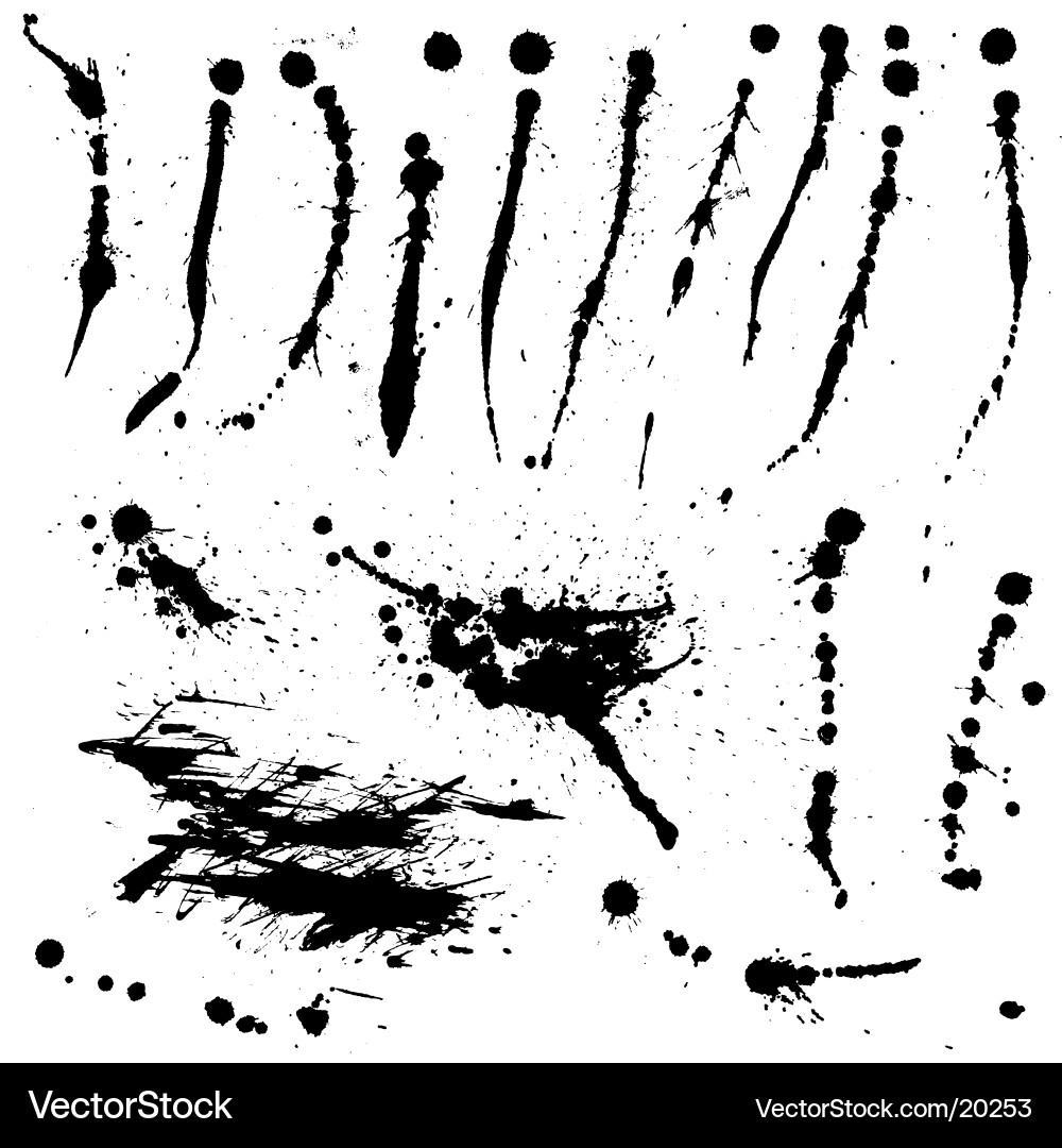Ink splatters Royalty Free Vector Image - VectorStock