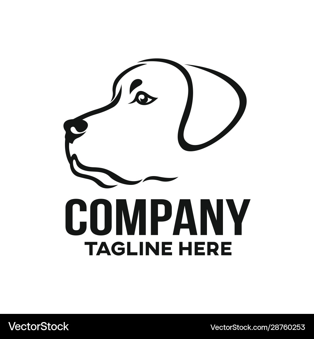 Modern labrador dog logo Royalty Free Vector Image