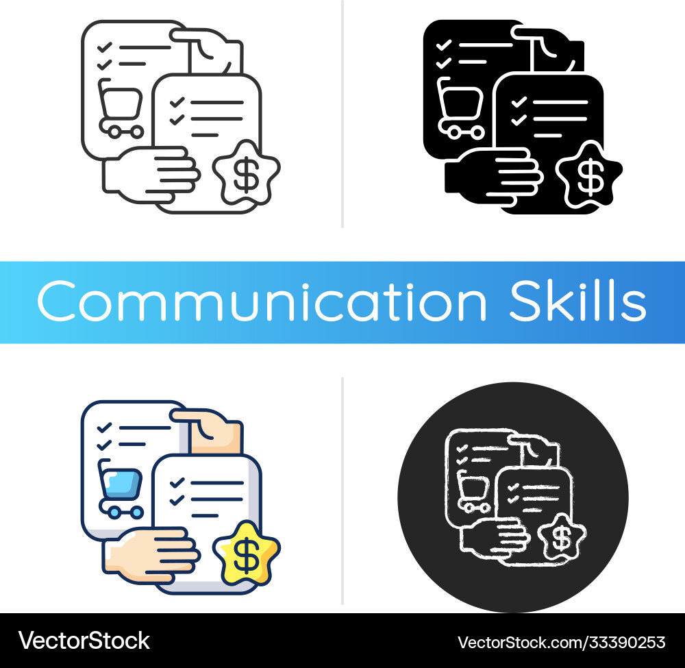 Selling skills icon Royalty Free Vector Image - VectorStock