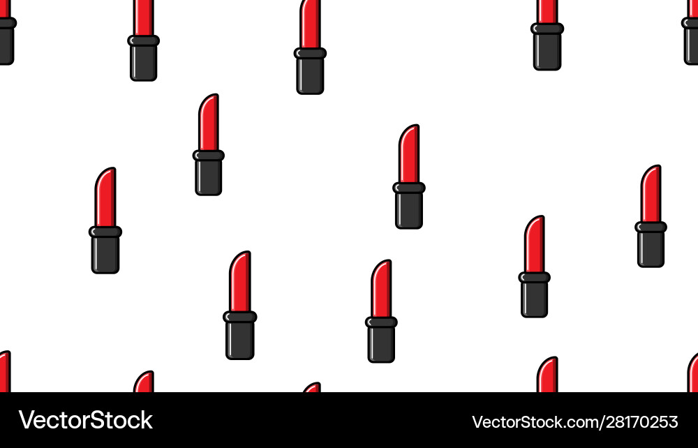 Texture seamless pattern red lipstick Royalty Free Vector