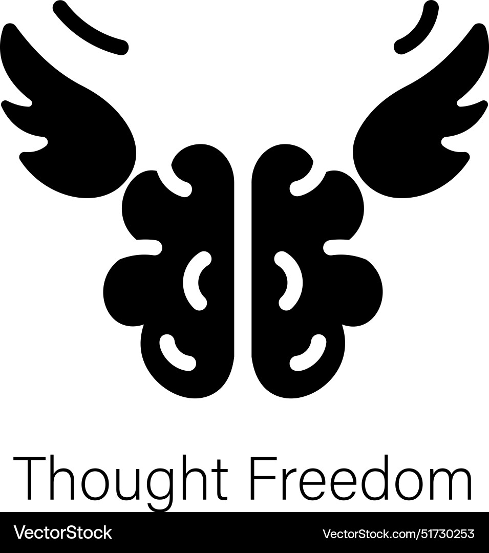 Thought freedom Royalty Free Vector Image - VectorStock