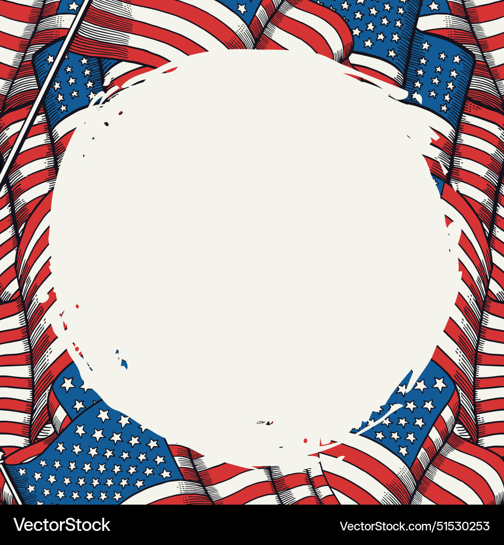 Usa frame background for national celebration Vector Image