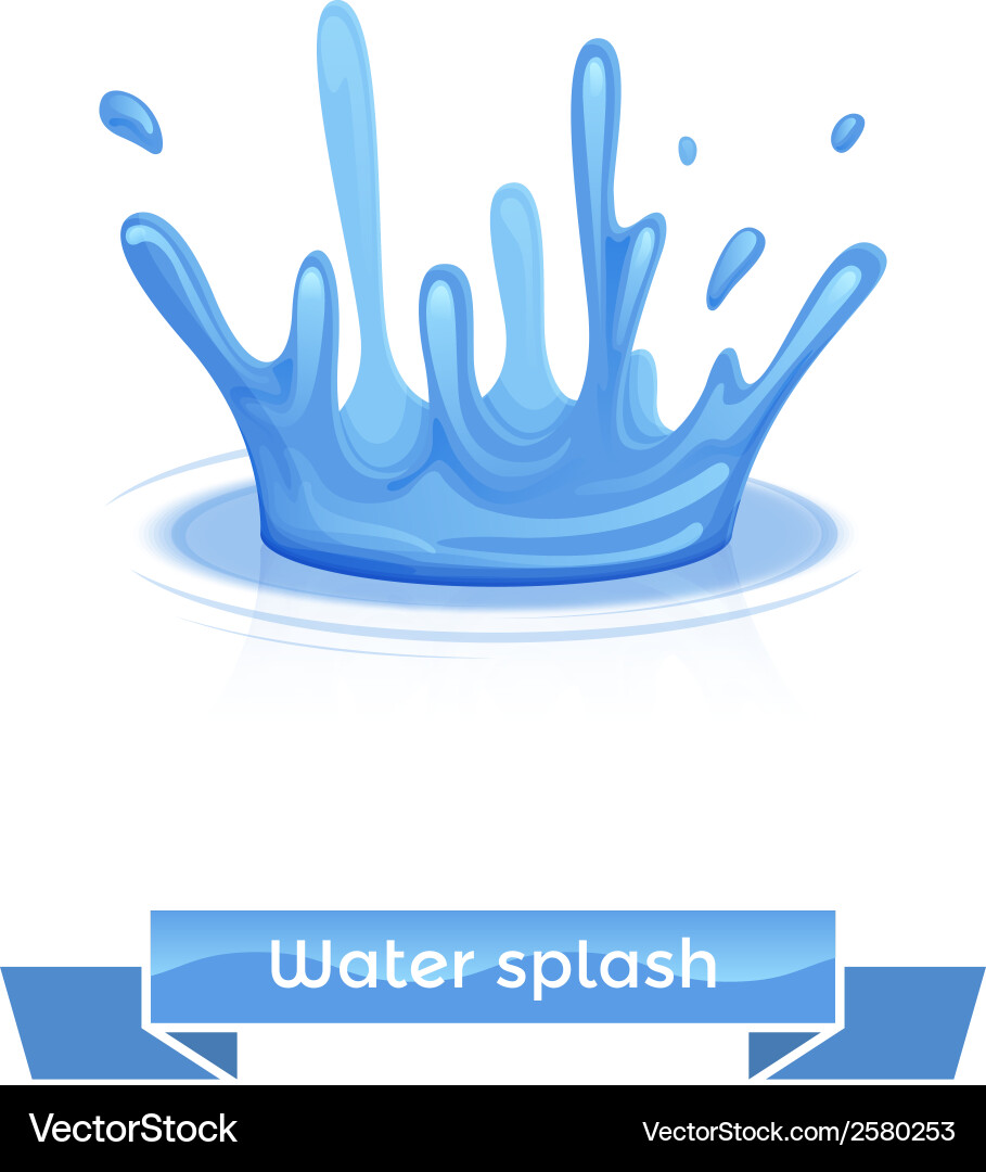 Water splash Royalty Free Vector Image - VectorStock