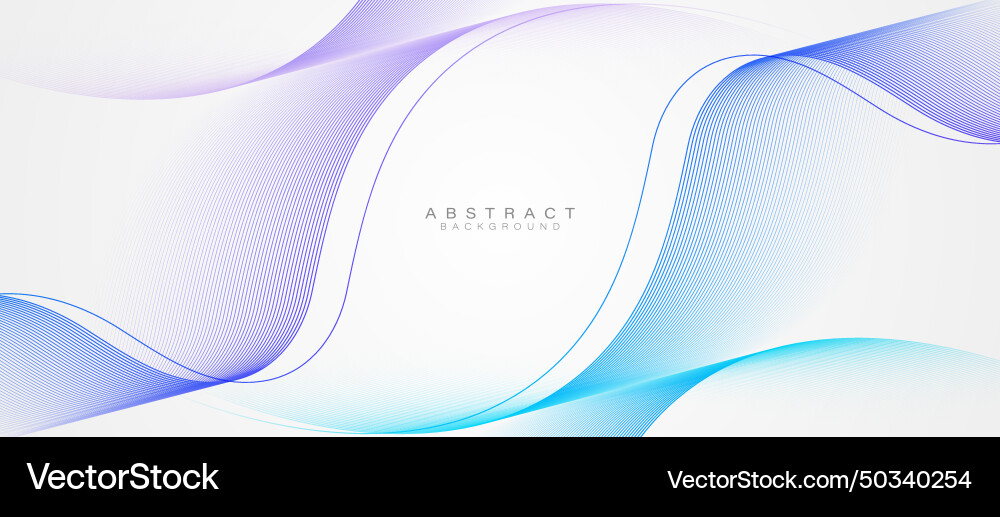 Abstract blue and purple waves on white Royalty Free Vector
