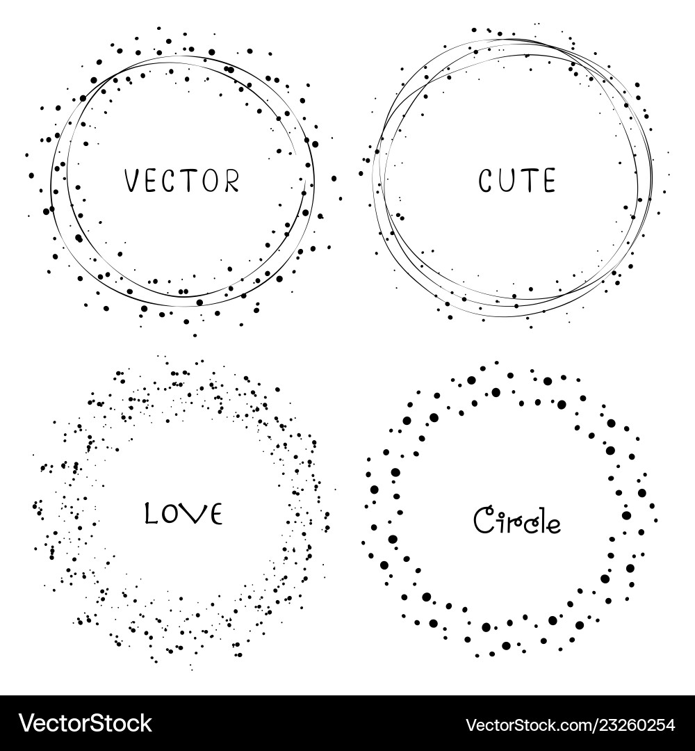 Collection of decorative round frames Royalty Free Vector
