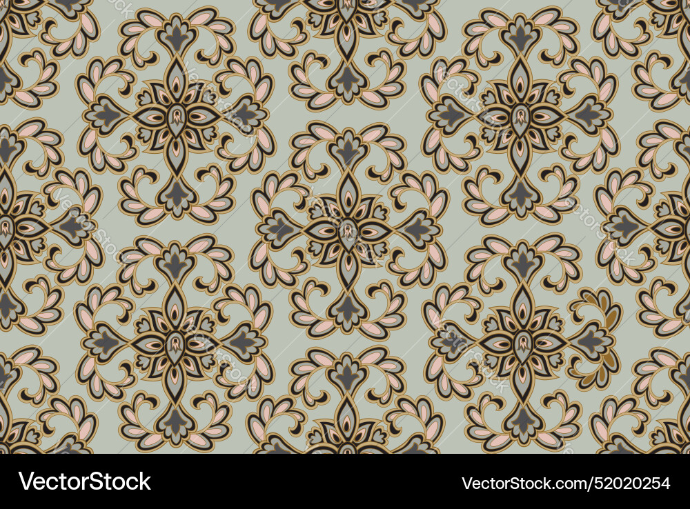 Flourish seamless pattern european retro interior Vector Image