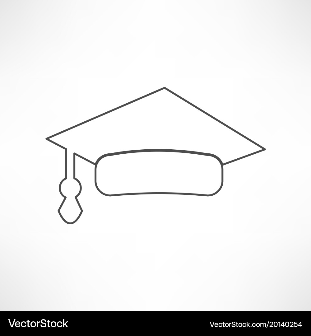 Graduation cap Royalty Free Vector Image - VectorStock