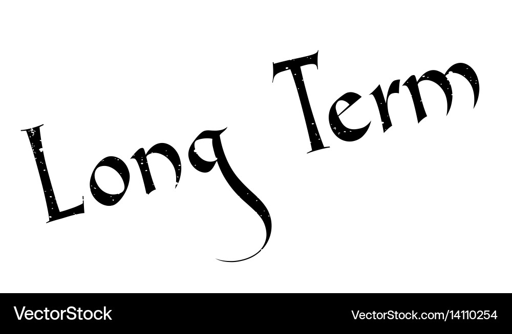Long term rubber stamp Royalty Free Vector Image