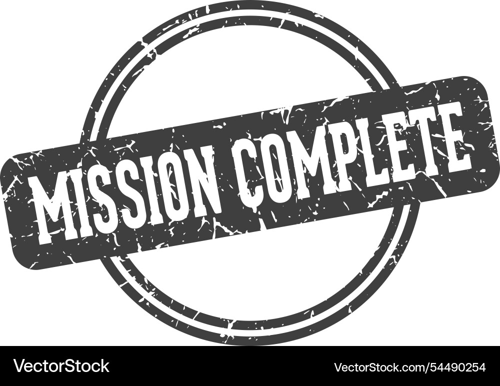 Mission complete stamp Royalty Free Vector Image