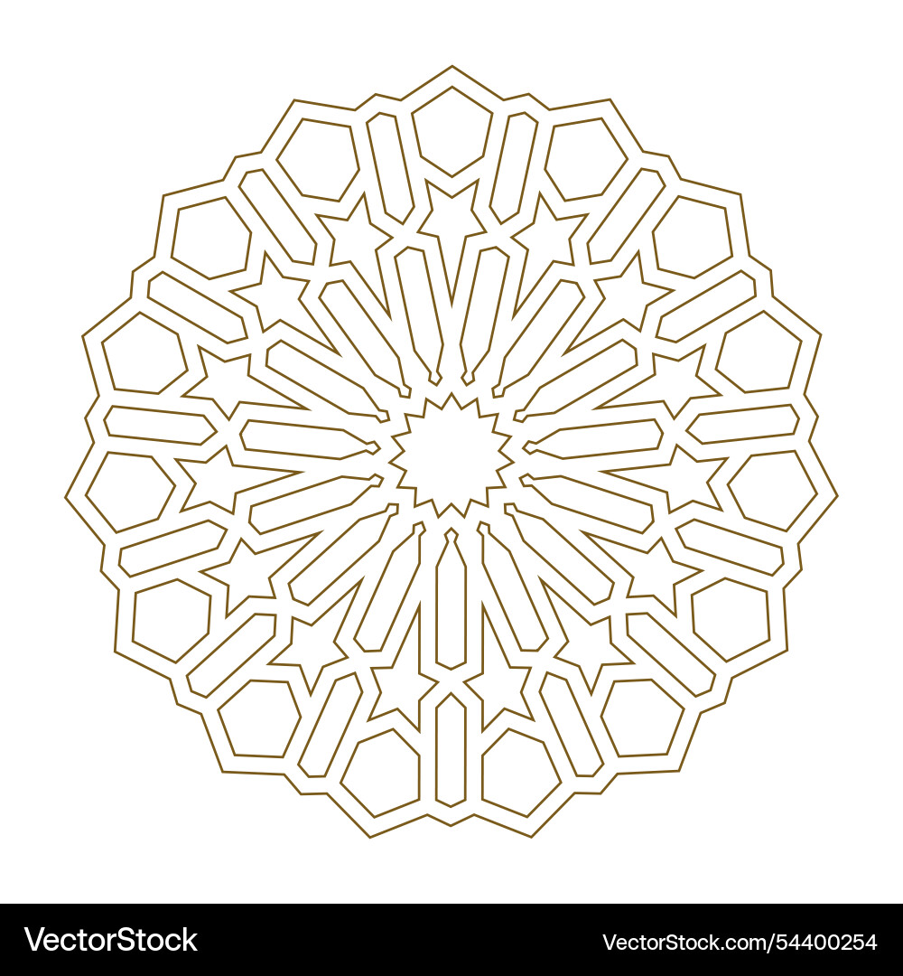 Modern islamic mandala design for decor Royalty Free Vector