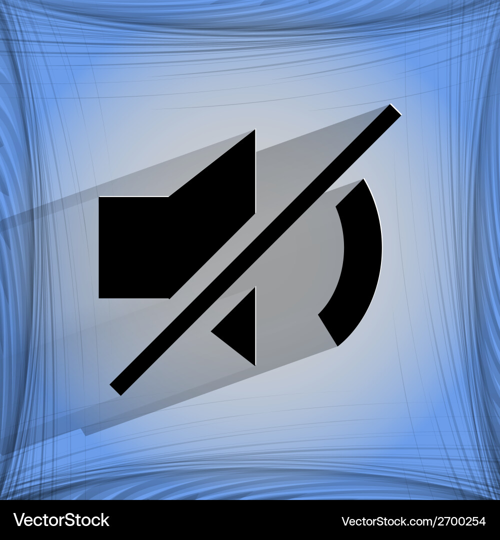Mute sound flat modern web design Royalty Free Vector Image