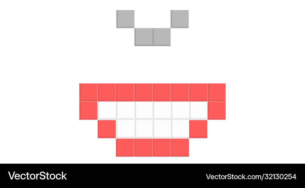 Pixel art smile for fans old computer games Vector Image