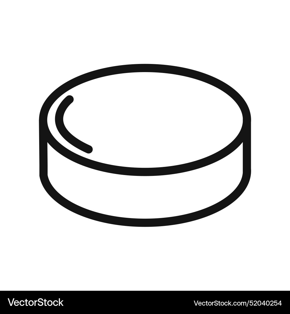 Puck icon black and white sign Royalty Free Vector Image