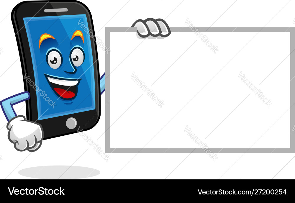 Smart phone character design Royalty Free Vector Image