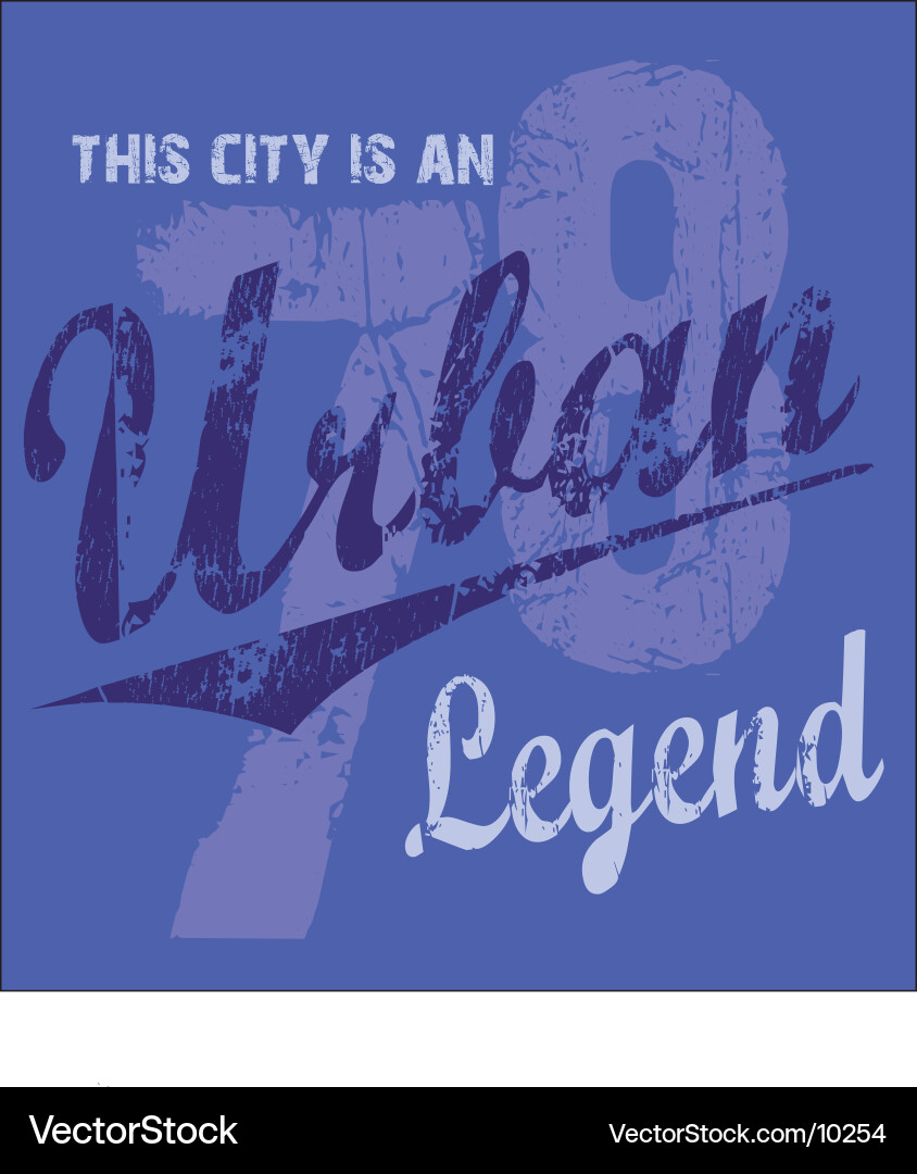 Urban legend Royalty Free Vector Image - VectorStock