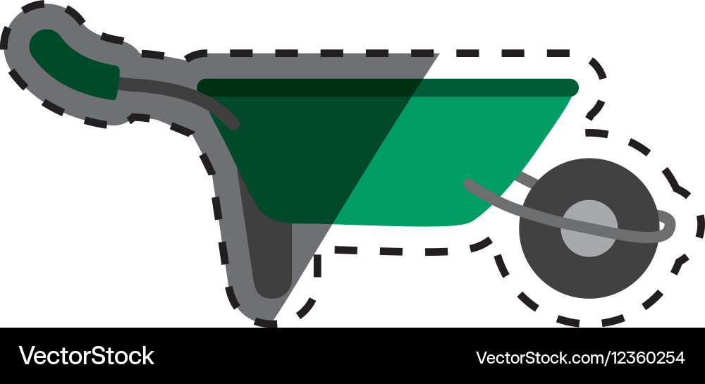 Wheelbarrow gardening tool Royalty Free Vector Image