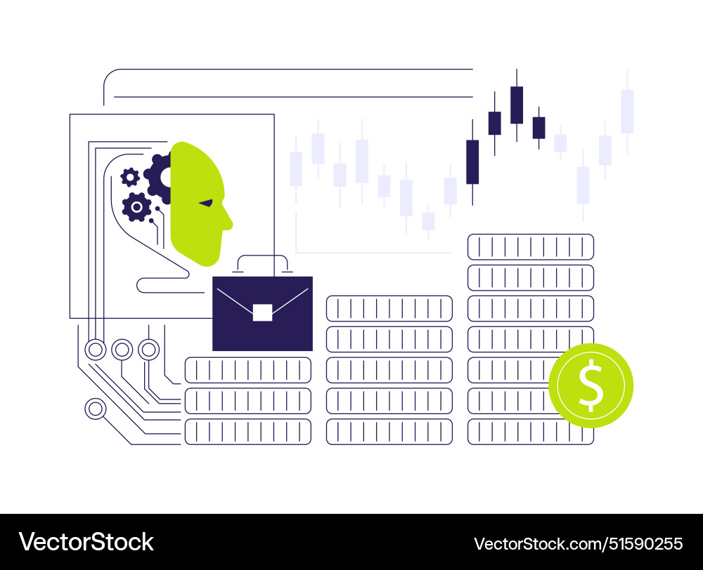 Ai-optimized investment portfolio management Vector Image