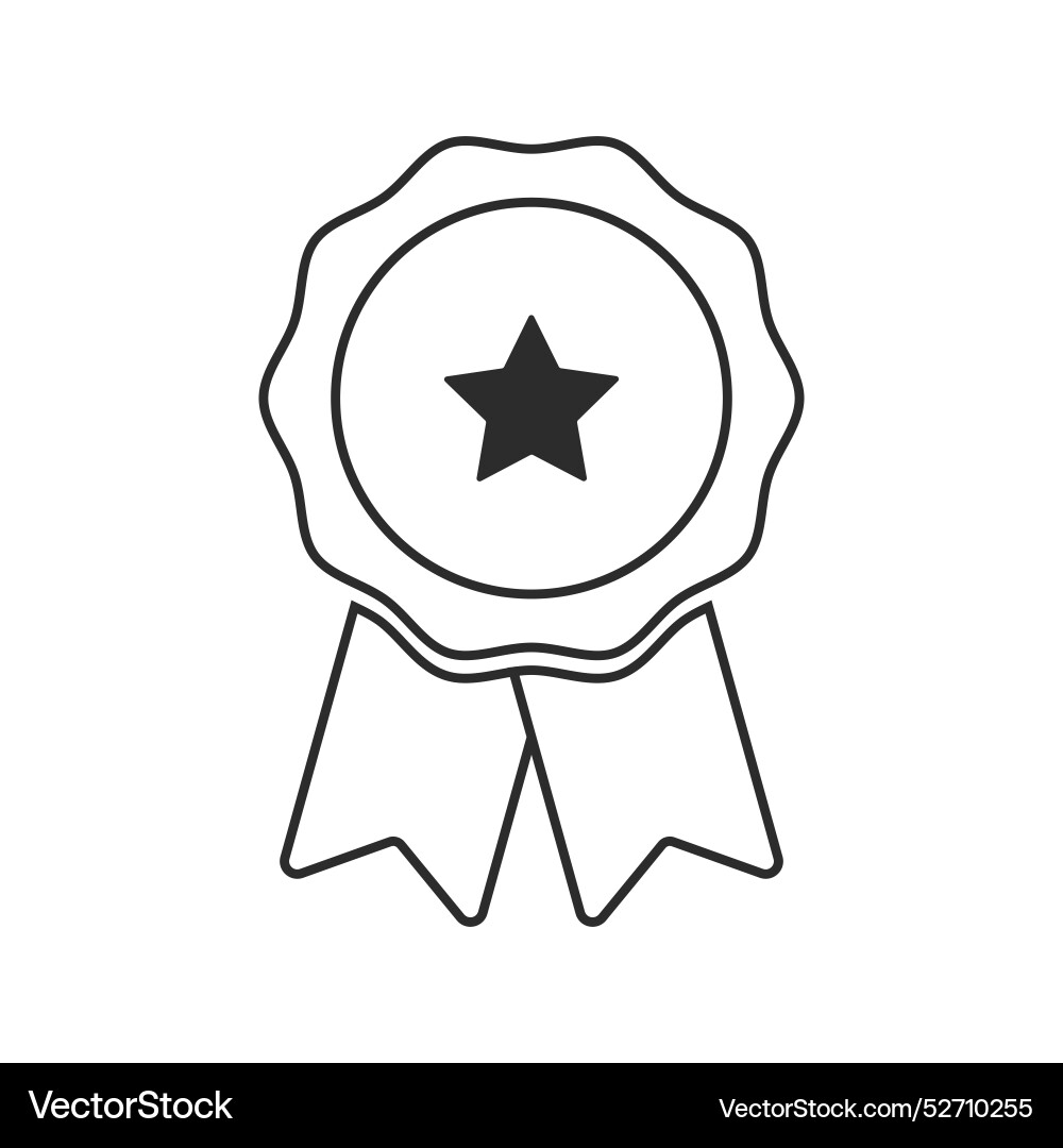 Certificate badge award icon premium quality Vector Image