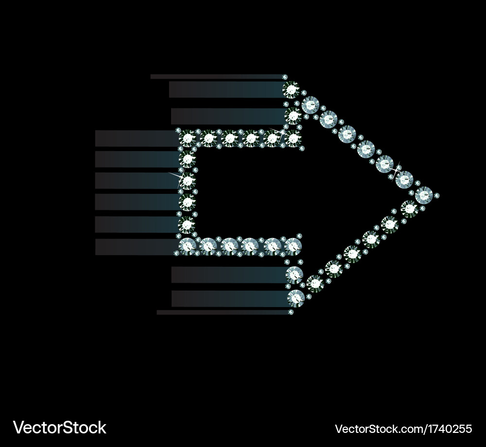 Diamond arrow Royalty Free Vector Image - VectorStock