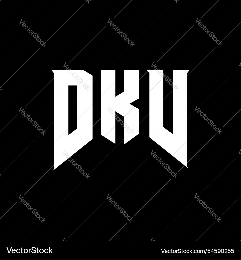 Dkv letter logo design for technology company Vector Image