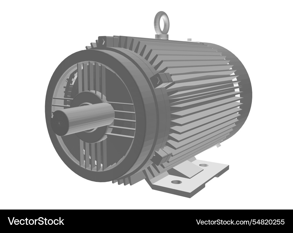 Electric motor rotor polygonal Royalty Free Vector Image