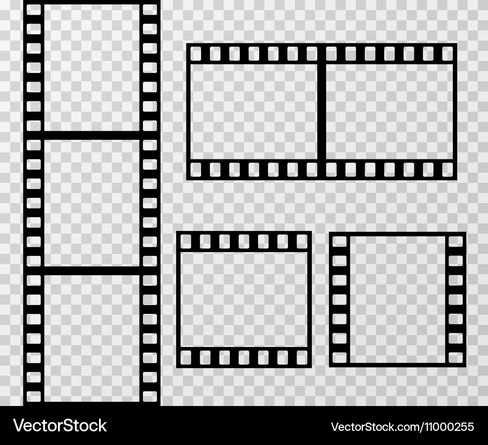 Film strip photo frame template isolated Vector Image