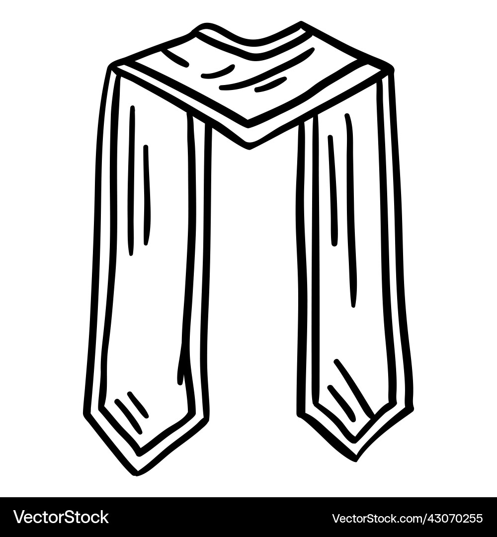 Graduation scarf stroke Royalty Free Vector Image