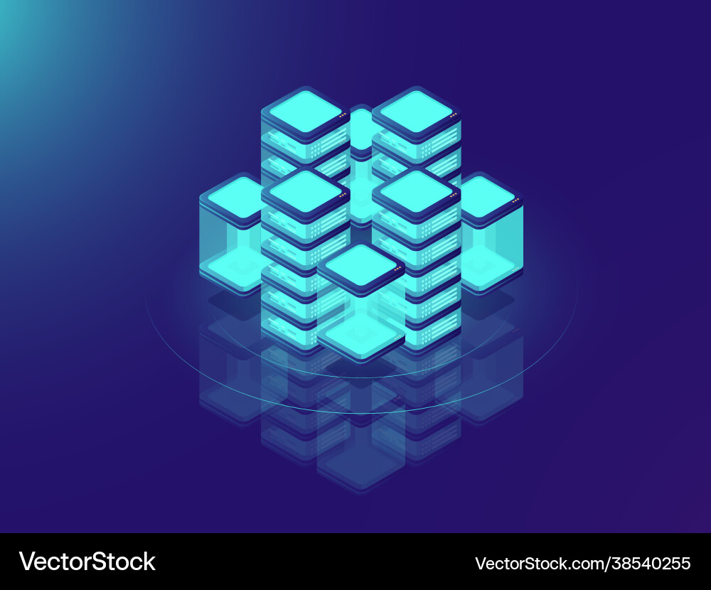 Network or mainframe infrastructure server room Vector Image