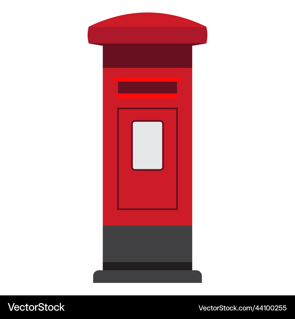 Post box or letter flat design icon mailbox Vector Image