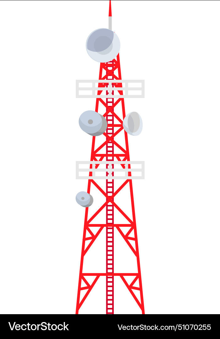 Radio tower global network internet mobile signal Vector Image