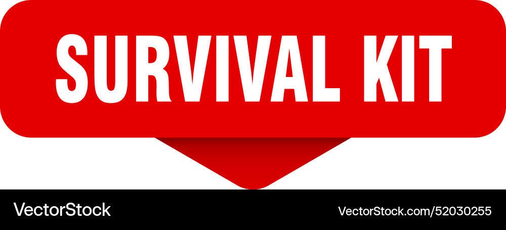 Survival kit sticker sign Royalty Free Vector Image