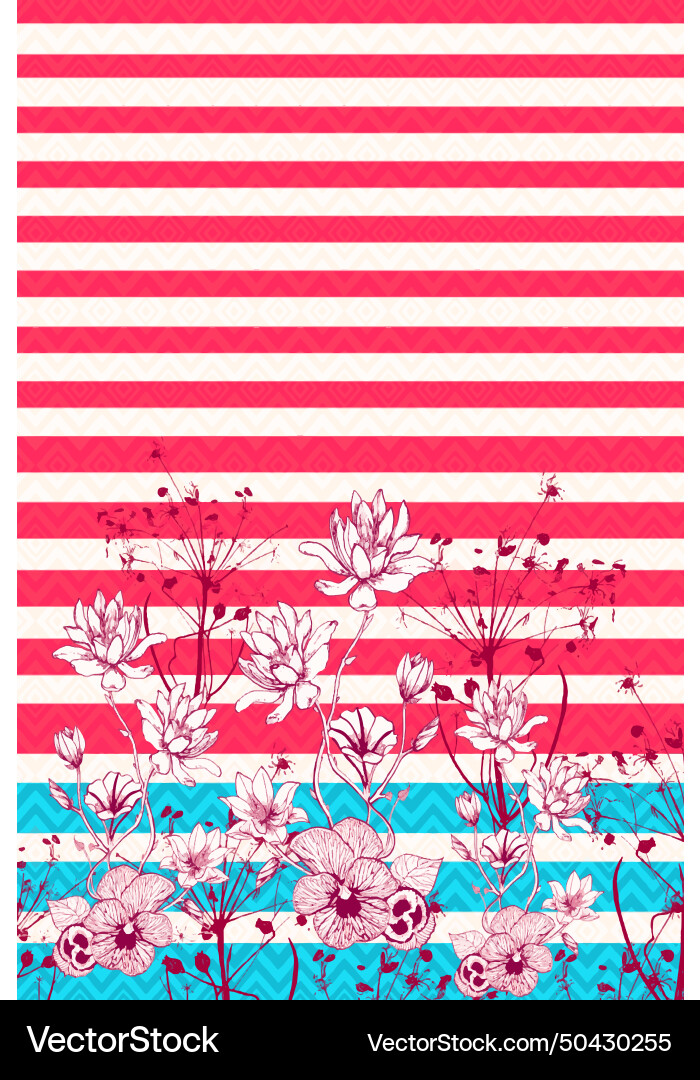 Textile digital design fabric print wallpaper Vector Image