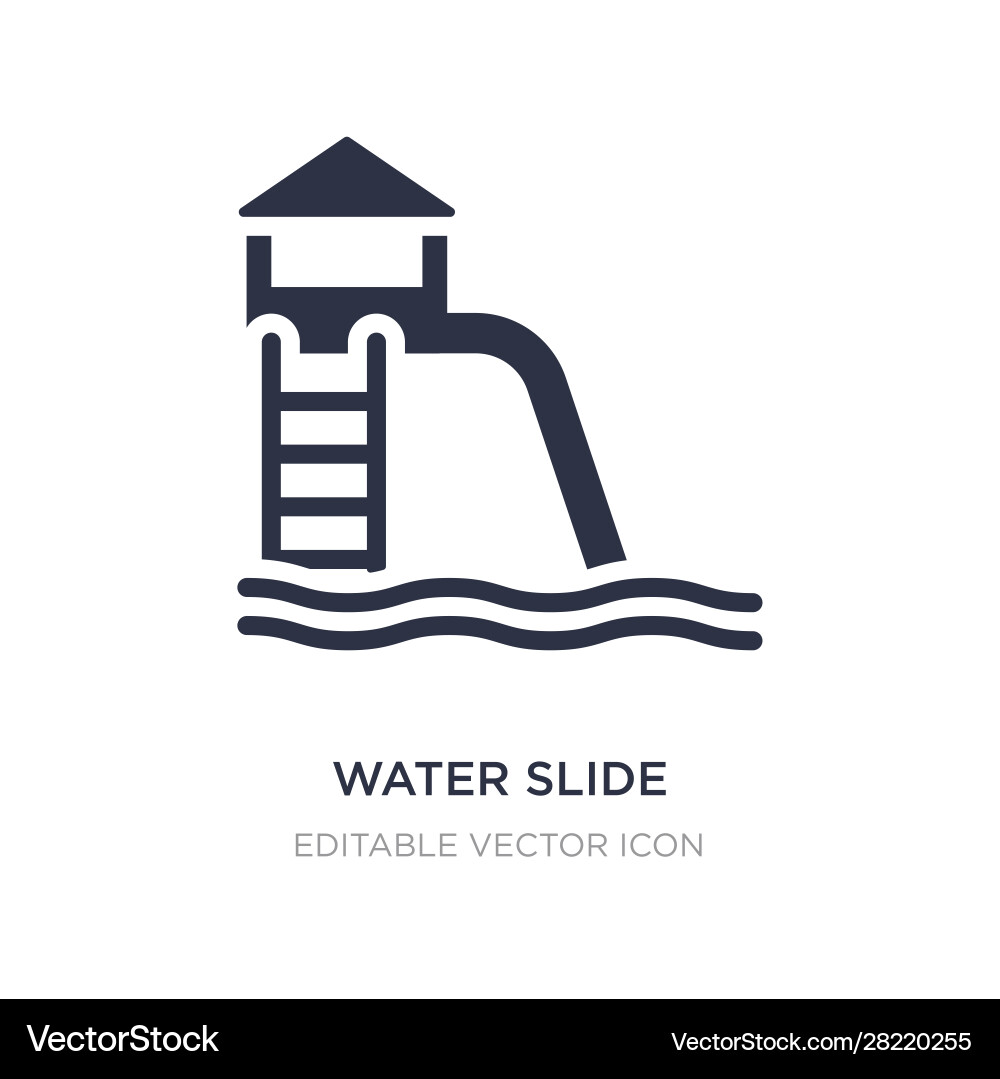 Water slide icon on white background simple Vector Image