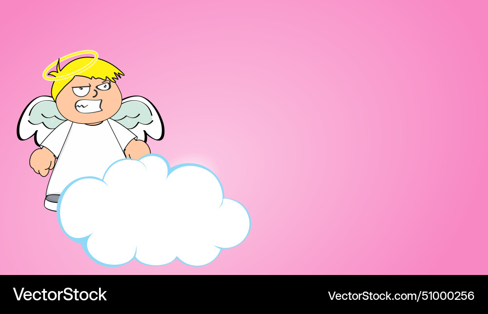 Angel kid cartoon expression background in format Vector Image