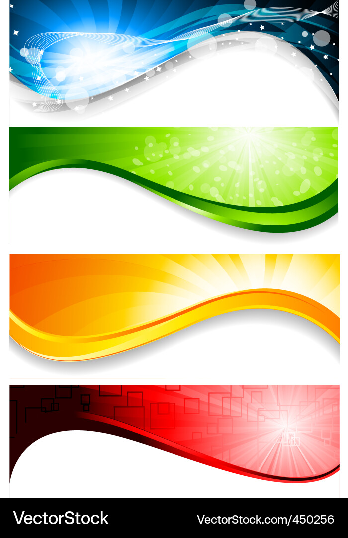Bright Banner Collection Royalty Free Vector Image