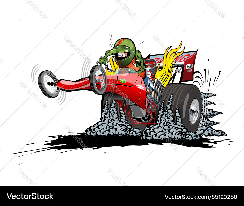 Cartoon dragster Royalty Free Vector Image - VectorStock