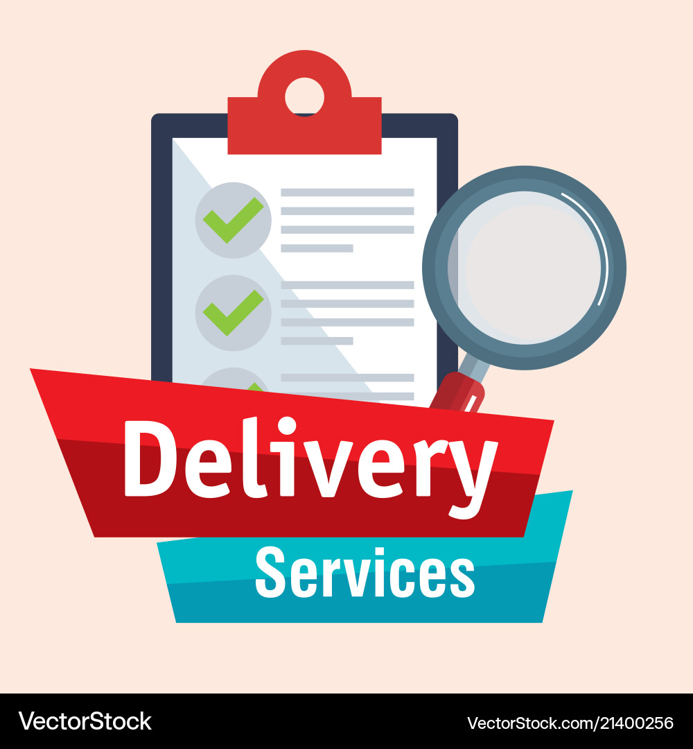 Checkliste Lieferdienst-Symbol Lizenzfreies Vektorbild