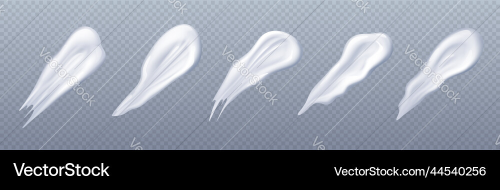 Cosmetic cream smear toothpaste smudge realistic Vector Image