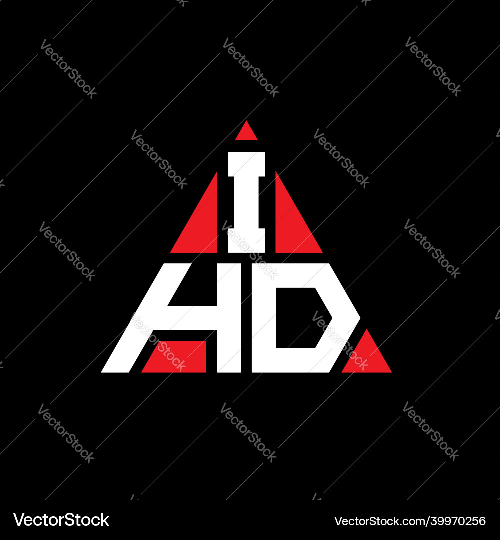 Ihd triangle letter logo design Royalty Free Vector Image