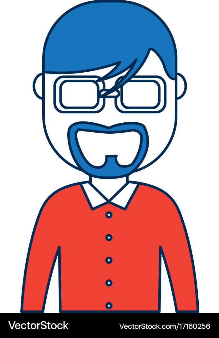 Man wearing glasses icon Royalty Free Vector Image