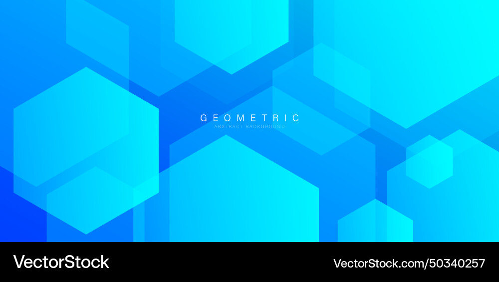 Abstract blue hexagon background modern Royalty Free Vector