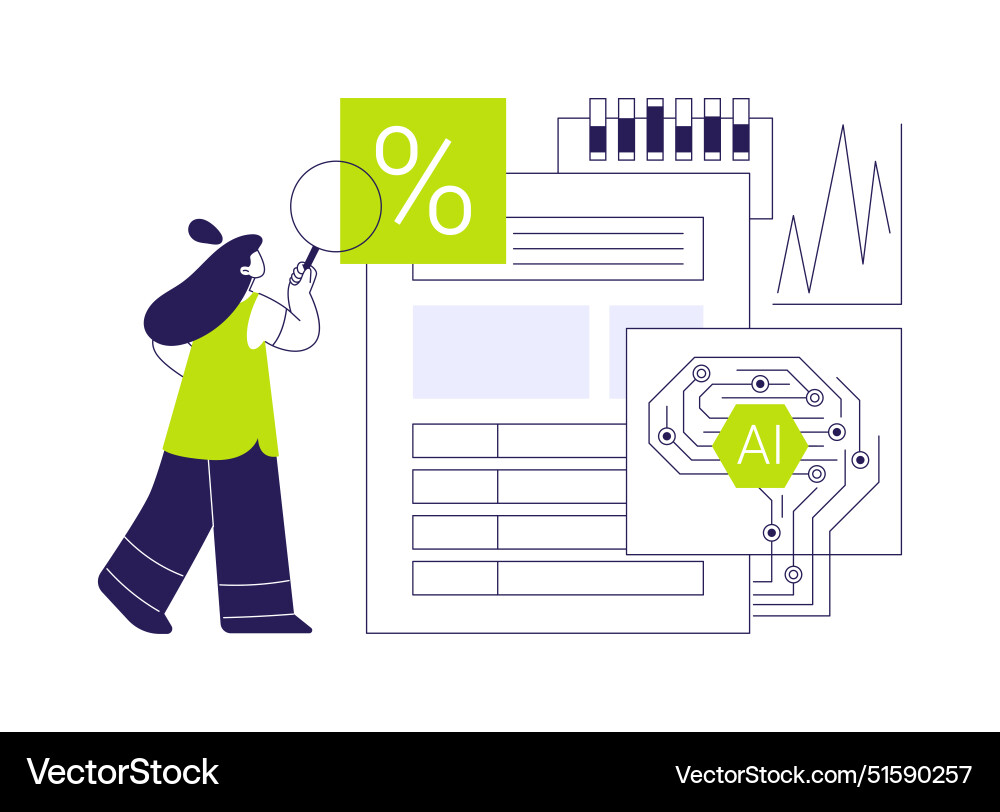 Ai-driven credit risk assessment abstract concept Vector Image