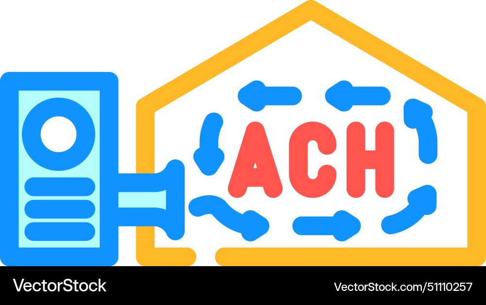 Air exchange rate color icon Royalty Free Vector Image