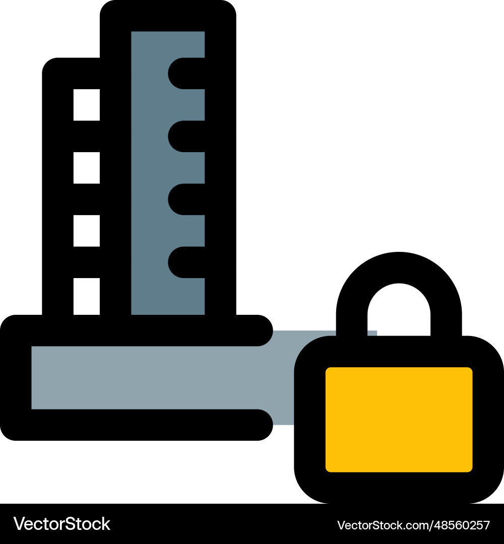 Building with enabled privacy system Royalty Free Vector