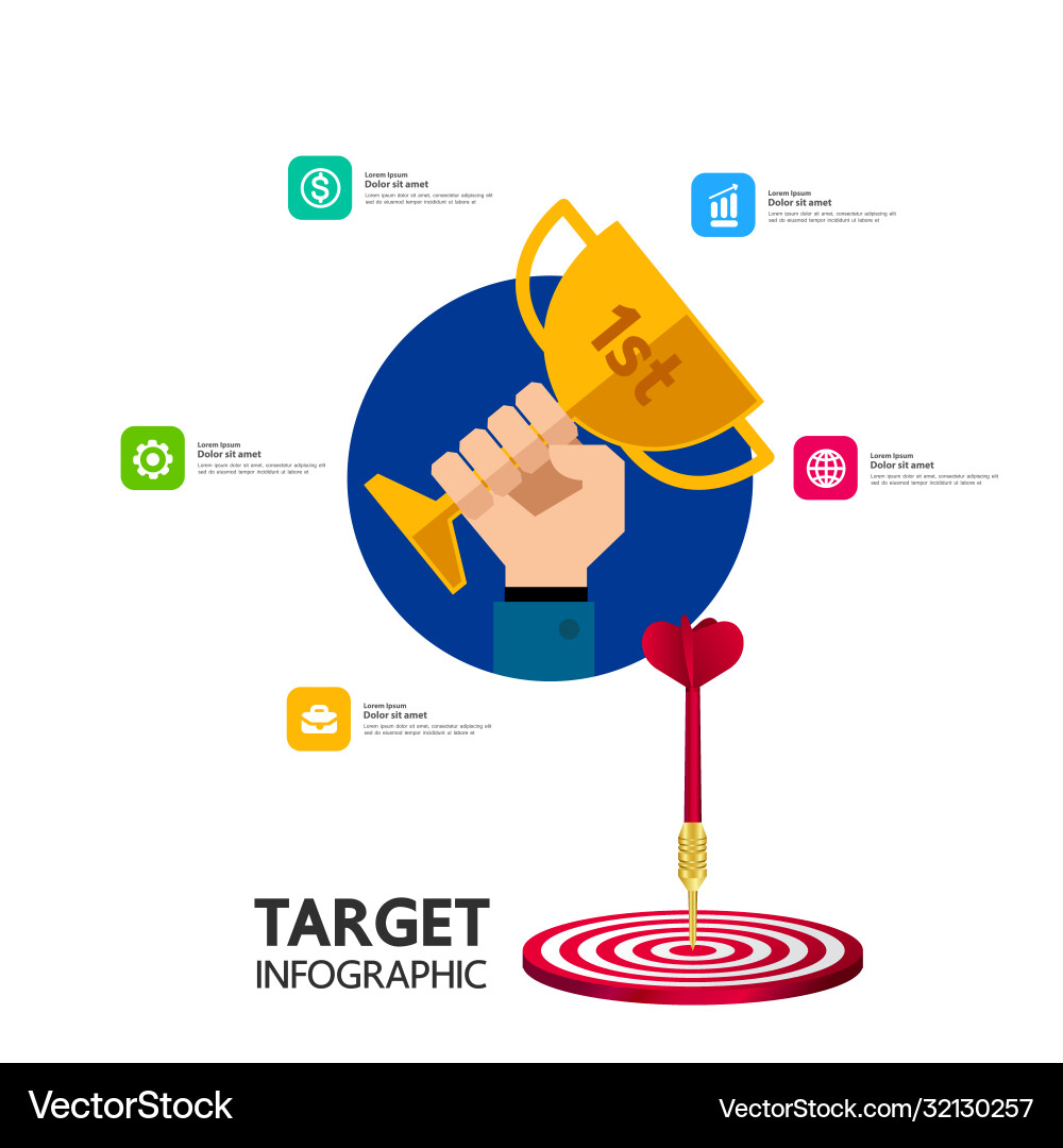 Business and success target Royalty Free Vector Image
