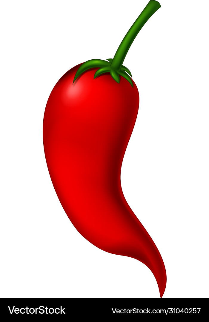 Chilli cartoon isolated Royalty Free Vector Image