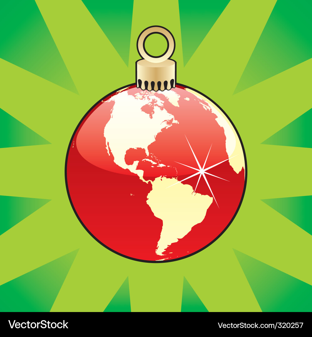 Christmas globe Royalty Free Vector Image - VectorStock